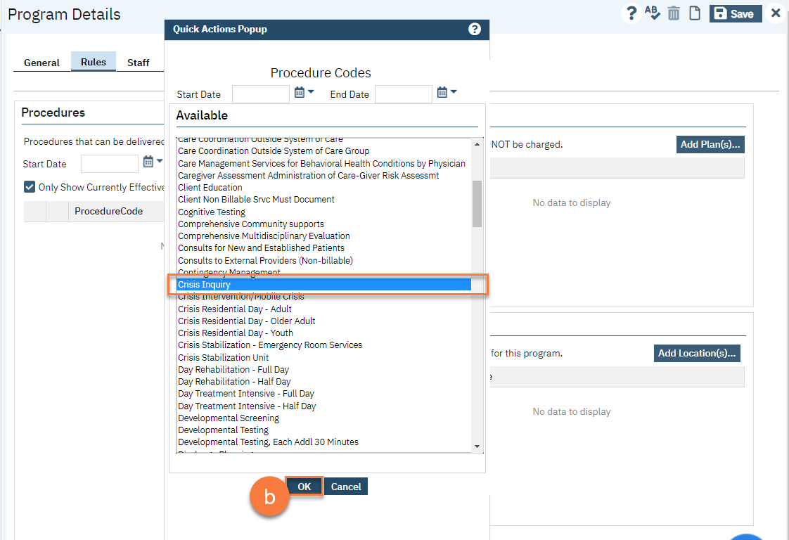 How to Set Up a Crisis Program for Use in the Inquiry Screen - 2023 CalMHSA
