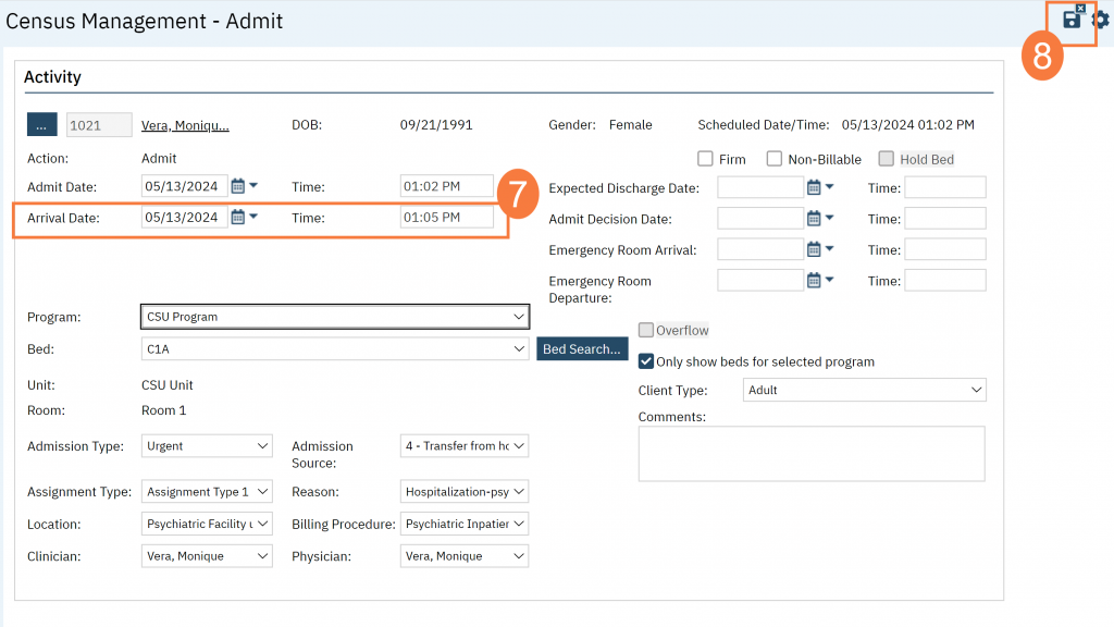 How to Admit the Client to the Unit and Assign a Bed - 2023 CalMHSA