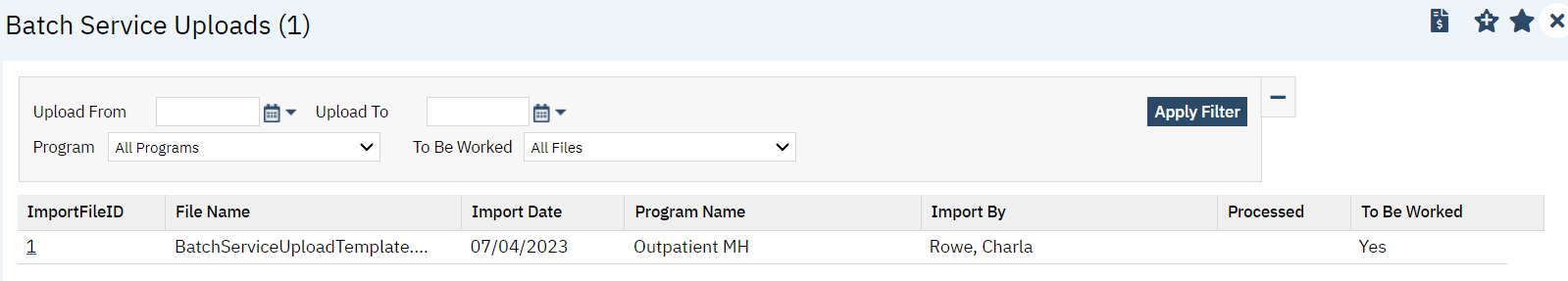 Service Import Into Practice Management - 2023 CalMHSA