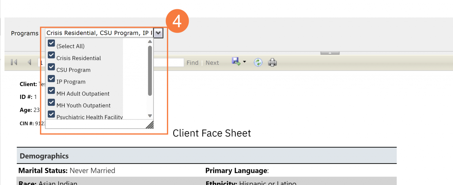 How to Print a Client Face Sheet - 2023 CalMHSA