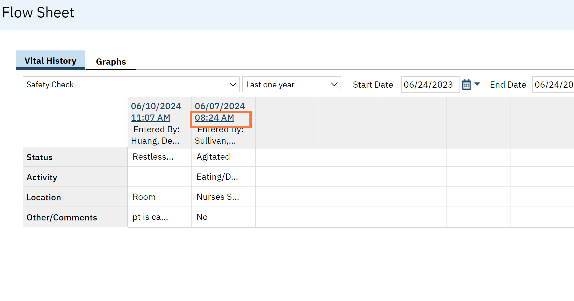 Safety Check and Flowsheet Documentation - 2023 CalMHSA