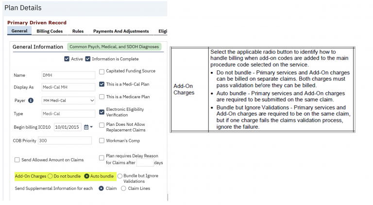 Billing Add-on Codes - 2023 CalMHSA
