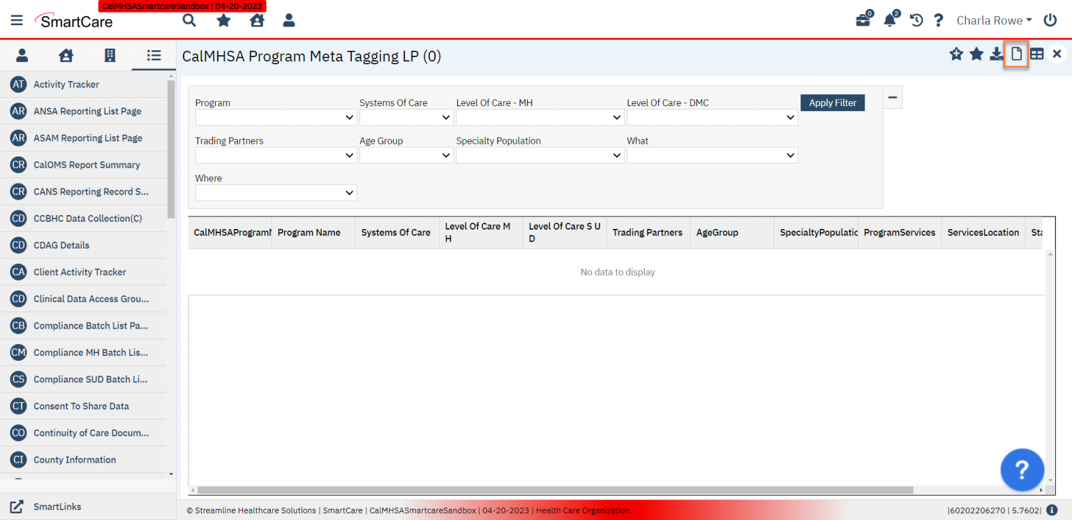 Datapalooza – Program Data Meta-Tagging - 2023 CalMHSA