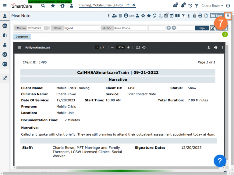 How to Document Mobile Crisis Follow-Up and Discharge - 2023 CalMHSA
