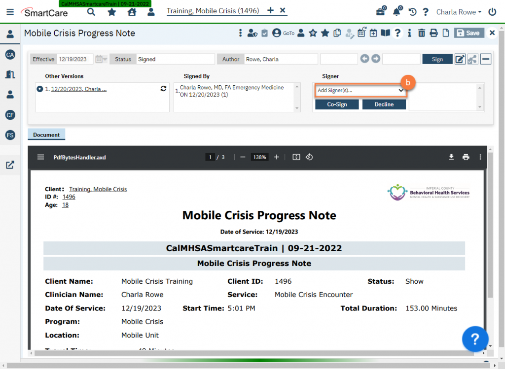 How to Complete the Mobile Crisis Service Note - 2023 CalMHSA