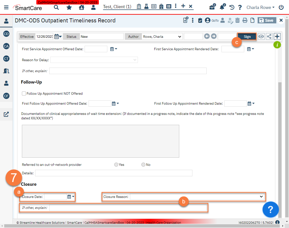 How to Complete the DMC Outpatient Timeliness Record - 2023 CalMHSA
