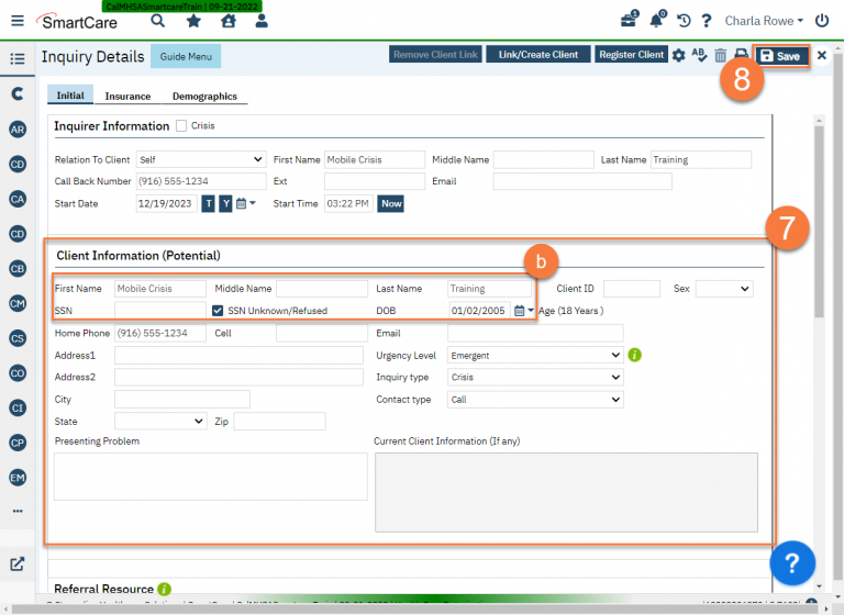 How to Document a Call to the Mobile Crisis Dispatch Line and Complete ...