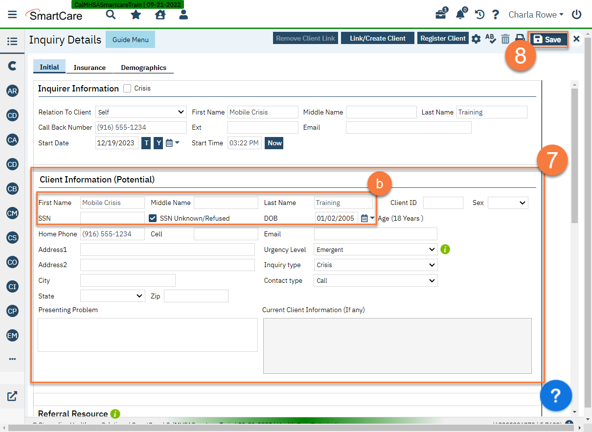 How to Document a Call to the Mobile Crisis Dispatch Line and Complete ...