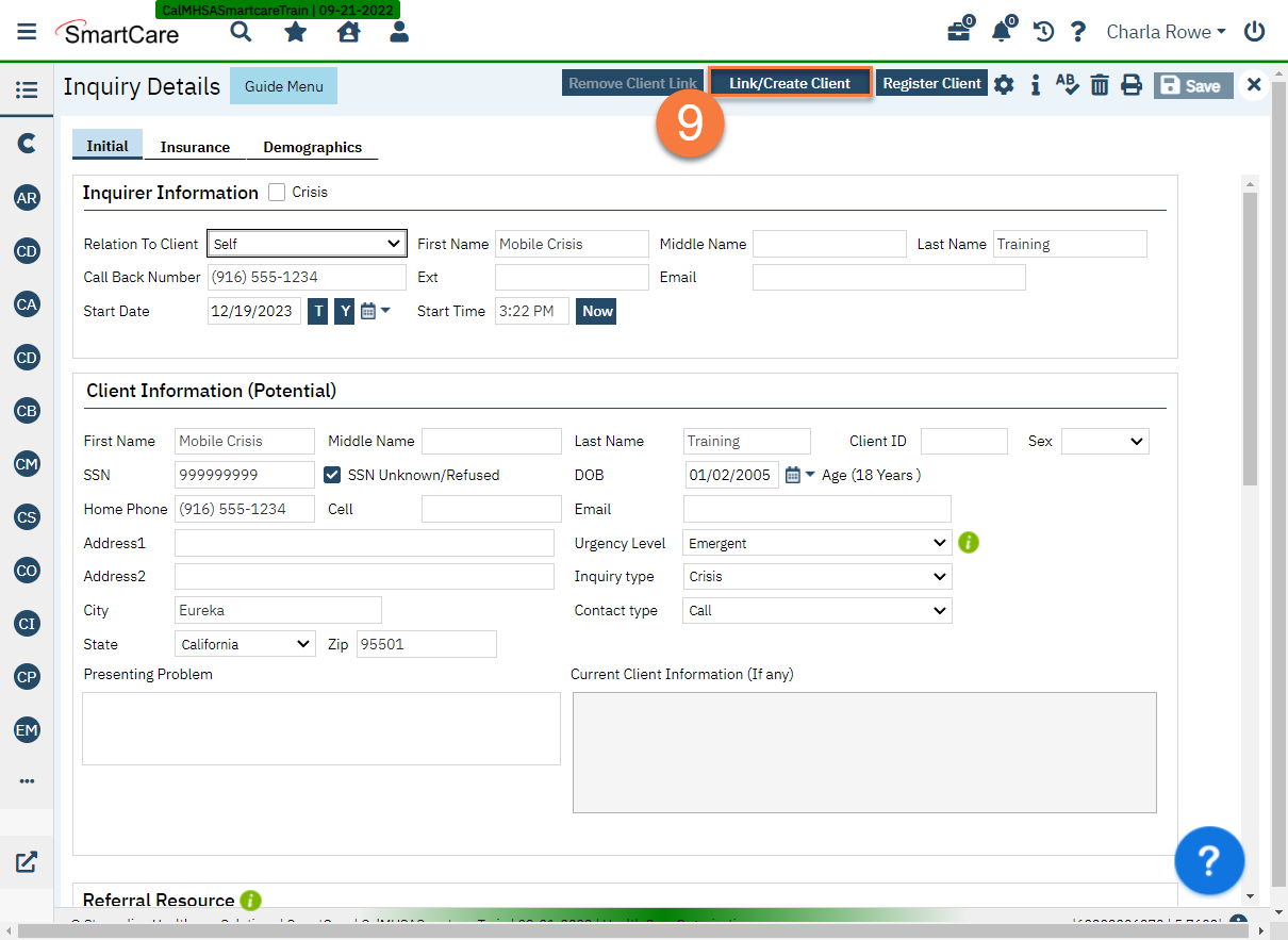 How to Document a Call to the Mobile Crisis Dispatch Line and Complete ...