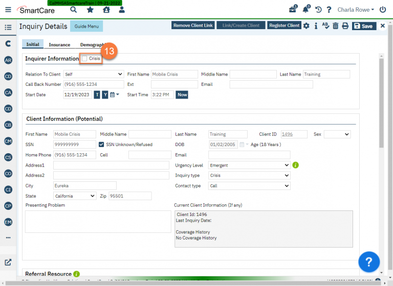 How to Document a Call to the Mobile Crisis Dispatch Line and Complete ...