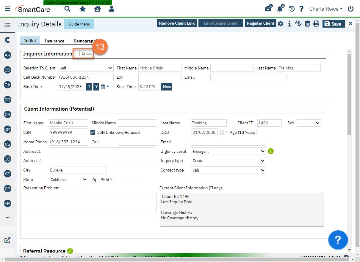 How to Document a Call to the Mobile Crisis Dispatch Line and Complete ...
