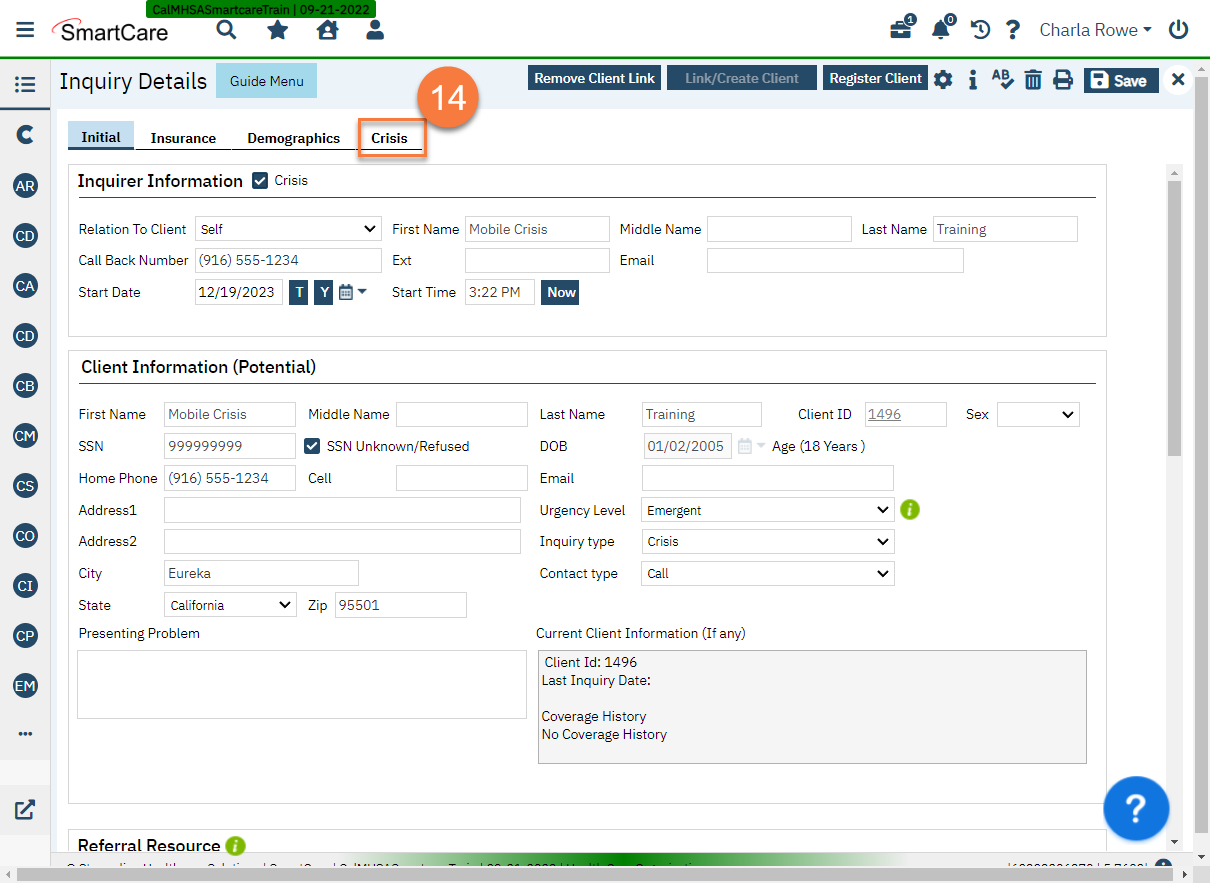How to Document a Call to the Mobile Crisis Dispatch Line and Complete ...