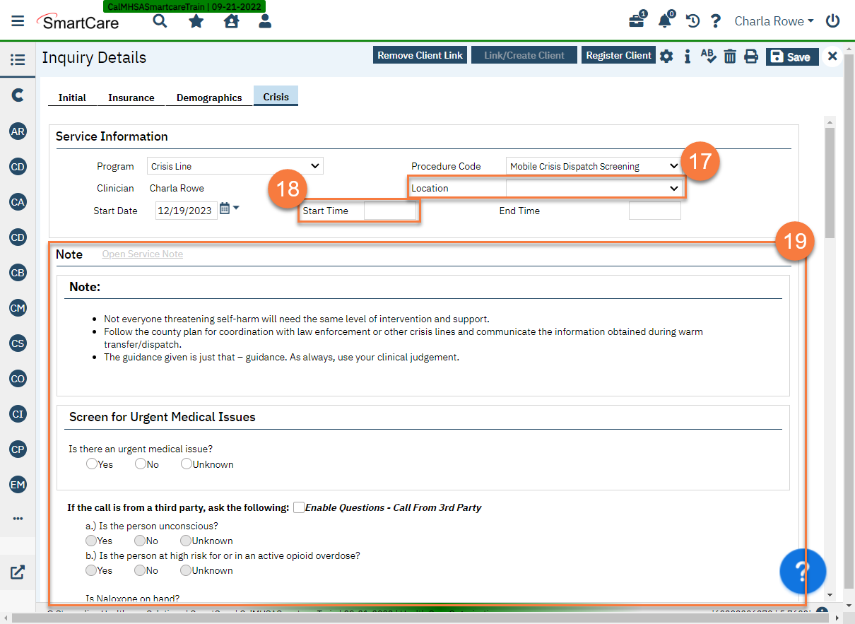 How to Document a Call to the Mobile Crisis Dispatch Line and Complete ...