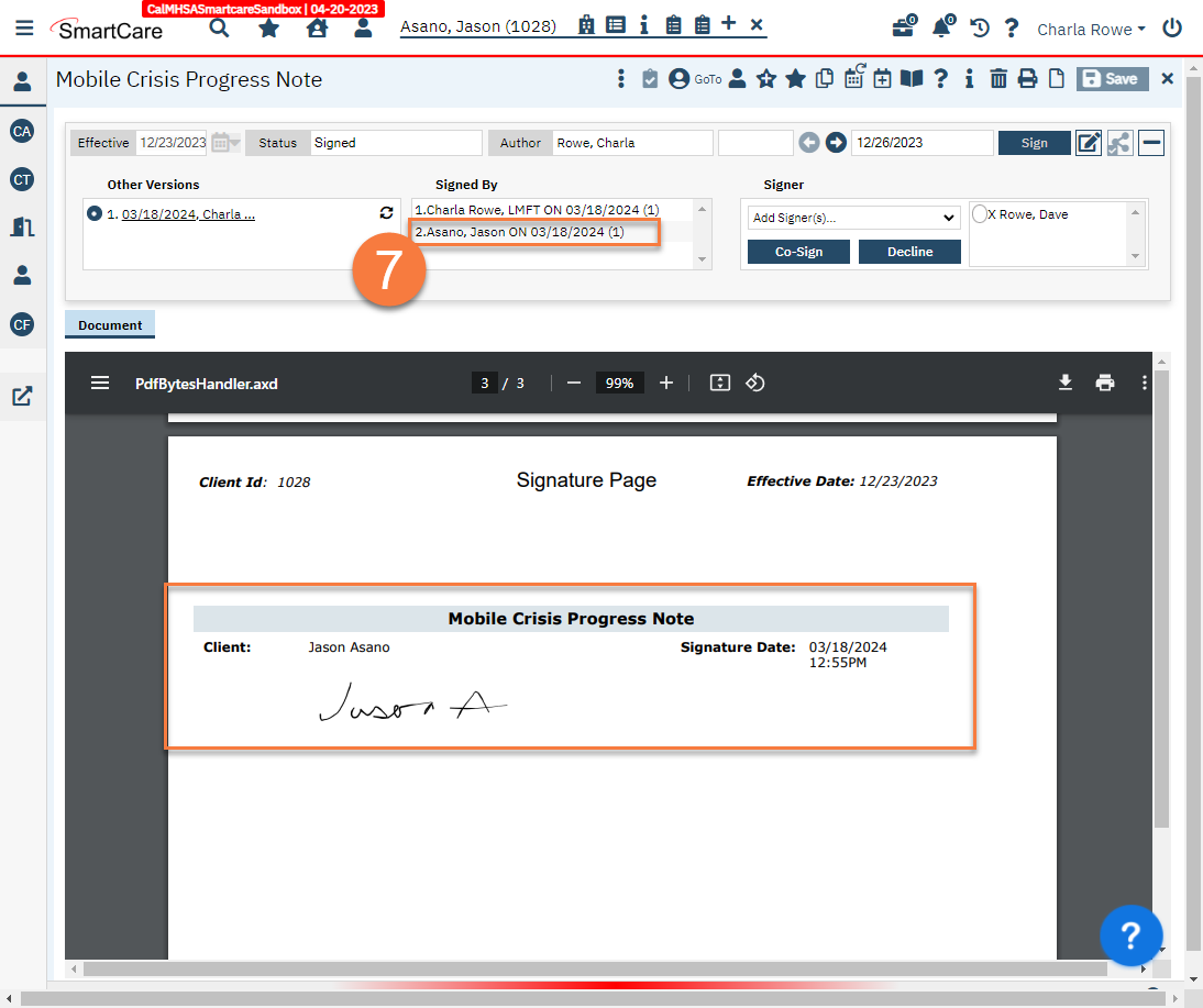 How to Have a Client or Guardian Co-Sign a Document - 2023 CalMHSA