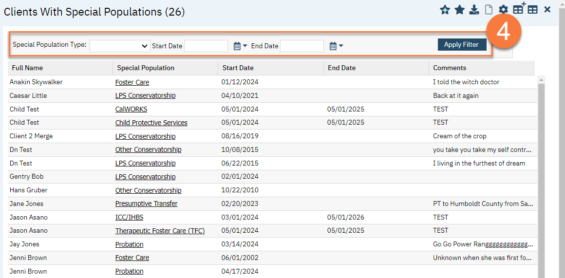 How to View All Clients with a Special Population - 2023 CalMHSA